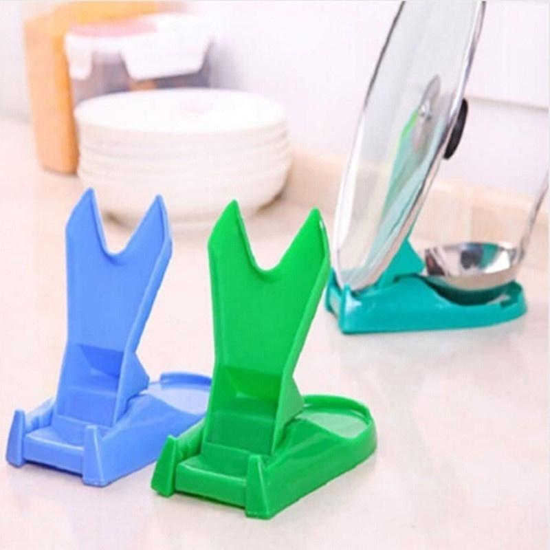 Buy 1 PC Plastic Pot Spoon Stand Pan Cover Sucker Storage Rack Lid ...