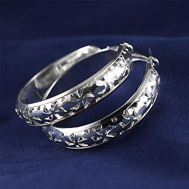 Buy Earring Geometric Hollow-out Printing Big Ear Circle at affordable ...