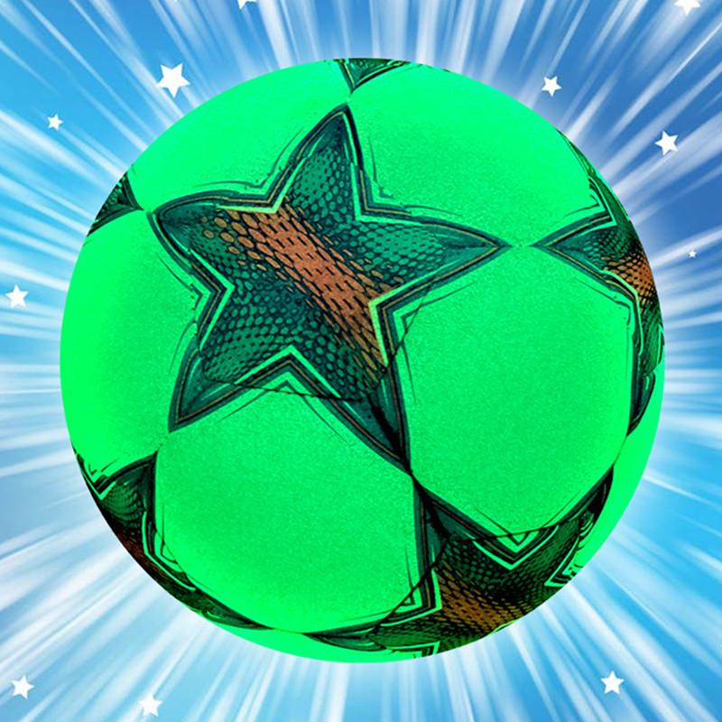 Reflective Football Fluorescent Luminous Football No.5 Pu Machine ...