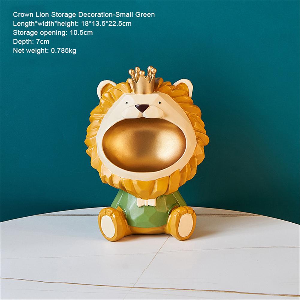 Buy Cartoon Big Mouth Lion Resin Art Sculpture Storage Jewelry Snack ...