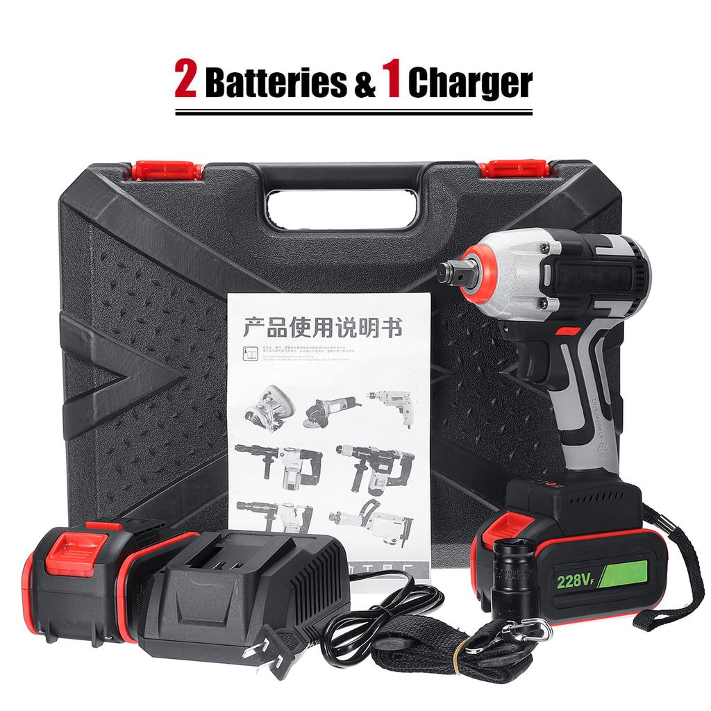 Cordless Electric Impact Wrench Brushless Driver Drill Hammer Rattle ...