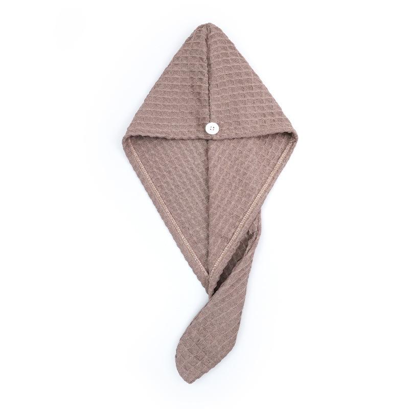 Buy Waffle Dry Hair Cap Wet Hair Quick-drying Towel Women Thickened ...