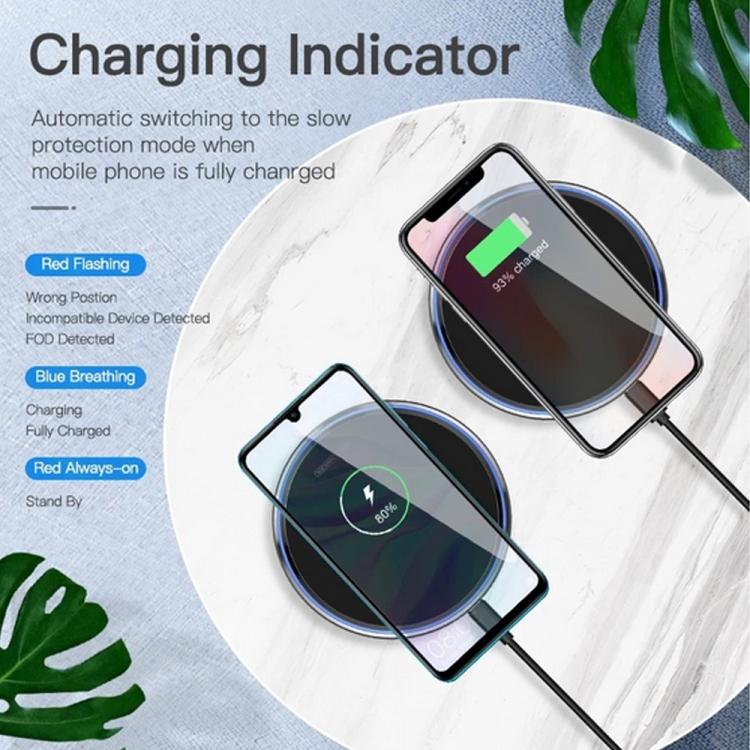 Cheap WX-70 15W Ultra-thin Wireless Charger Mirror Wireless Charger for ...
