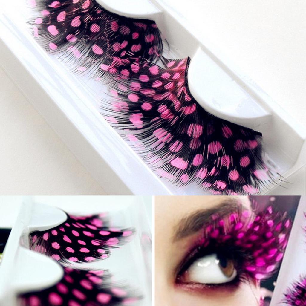 Buy Halloween Xmas Show Masquerade Natural Colorful 9 COLORS 1 Pair ...