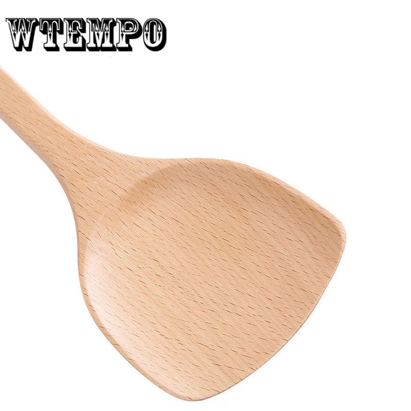 Buy Wooden Spoon 1pc Household Kitchen Cooking Frying Rice Spade Food ...