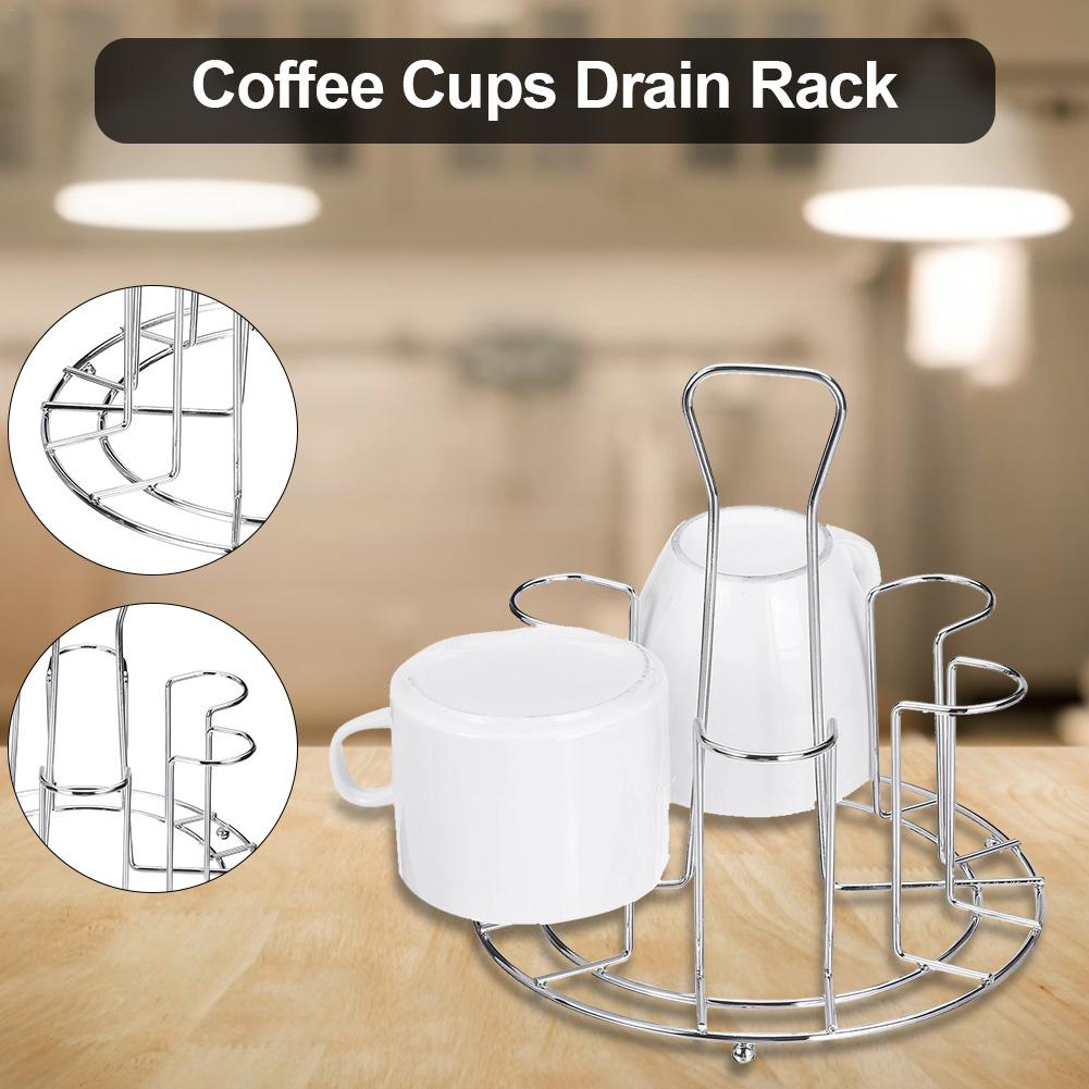 Satın alın Cups Holder Durable Portable Wrought Iron Drain Rack Glass ...