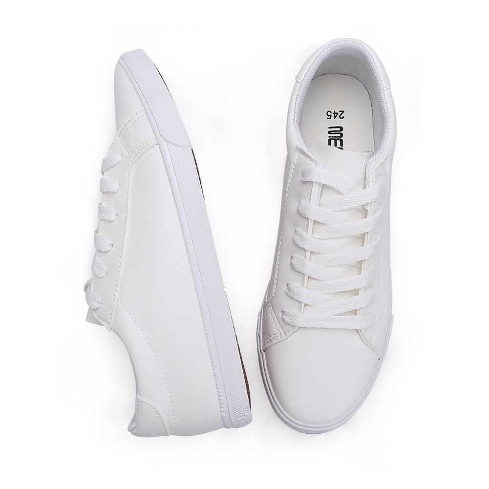 Spring and summer white shoes woman flat PU Leather Female shoes Board ...