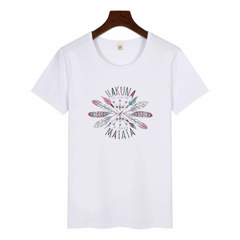 Buy Summer Hakuna Matata Print T-shirt Women's Harajuku Kawaii at ...