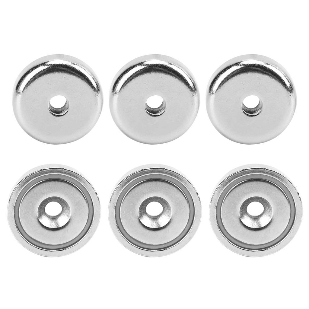 Buy 6pcs 25mm Diameter Anti‑Rust Pot Magnet Round Base Mounting Magnets ...
