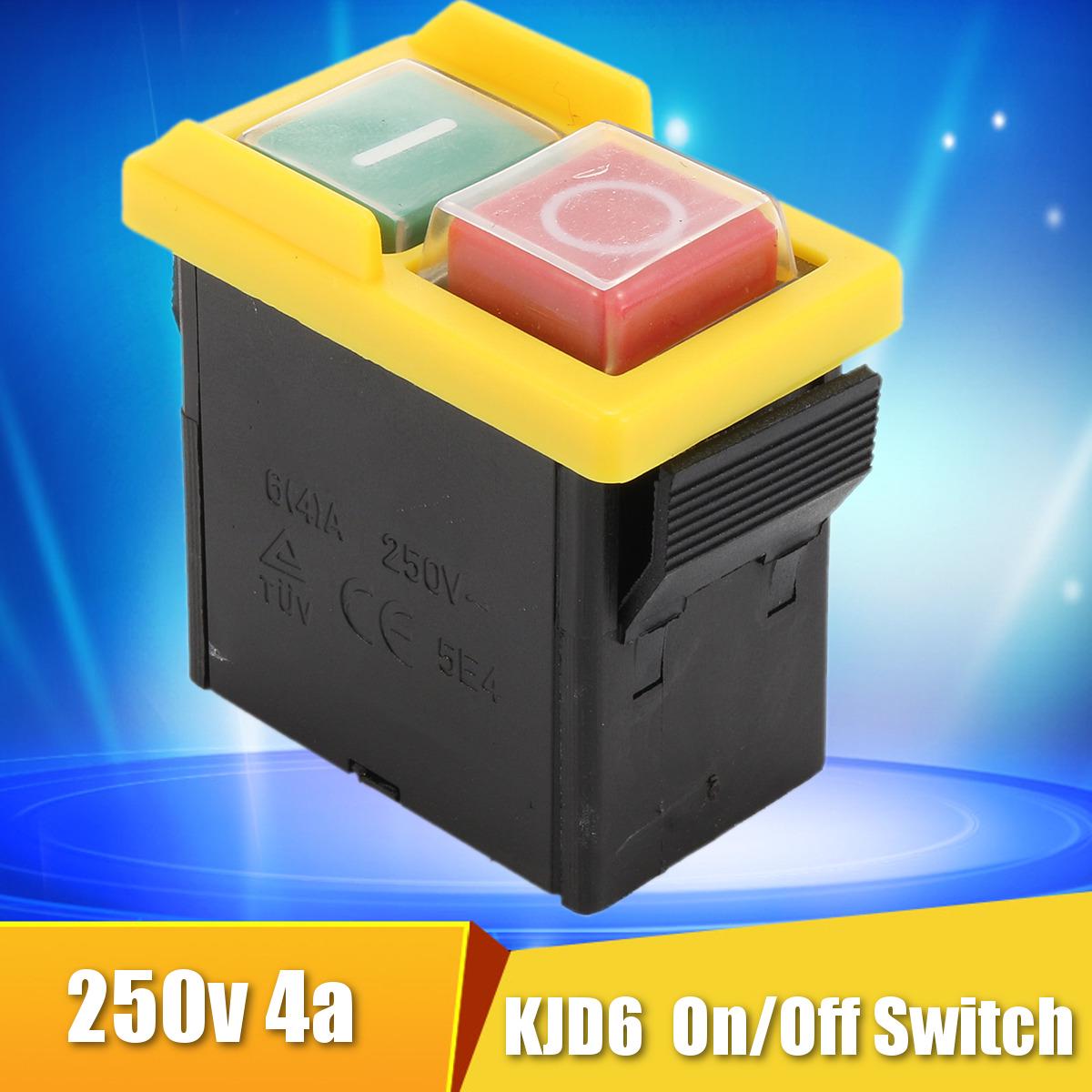 Buy 250V 4A IP54 5E4 Universal Replacement KJD6 On/Off Switch Part For ...