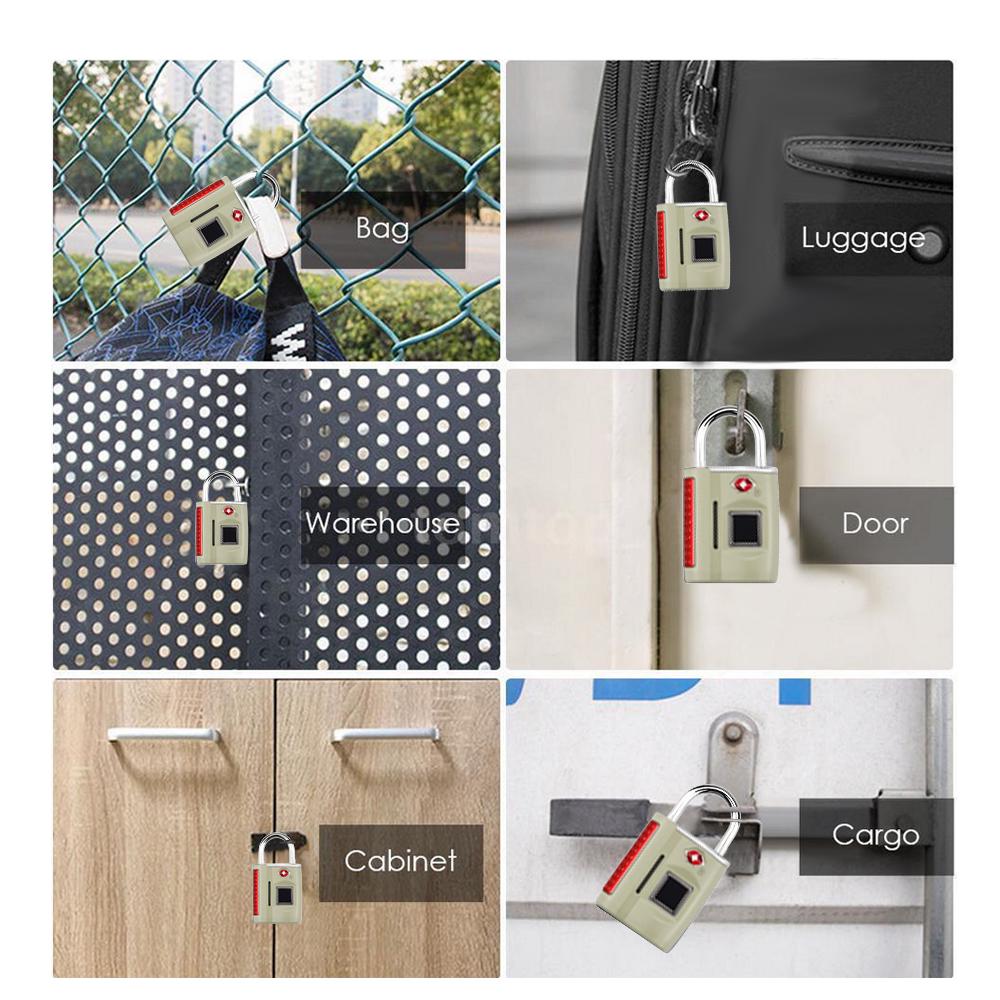 Smart Keyless Fingerprint Padlock TSA Approved Lock Smart Keyless ...