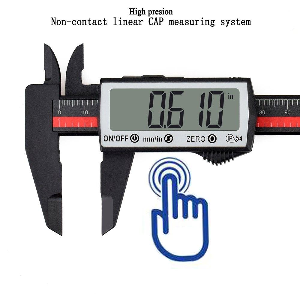 Buy Touch Digital Caliper Carbon Fiber Ruler Extra Large LCD Screen ...