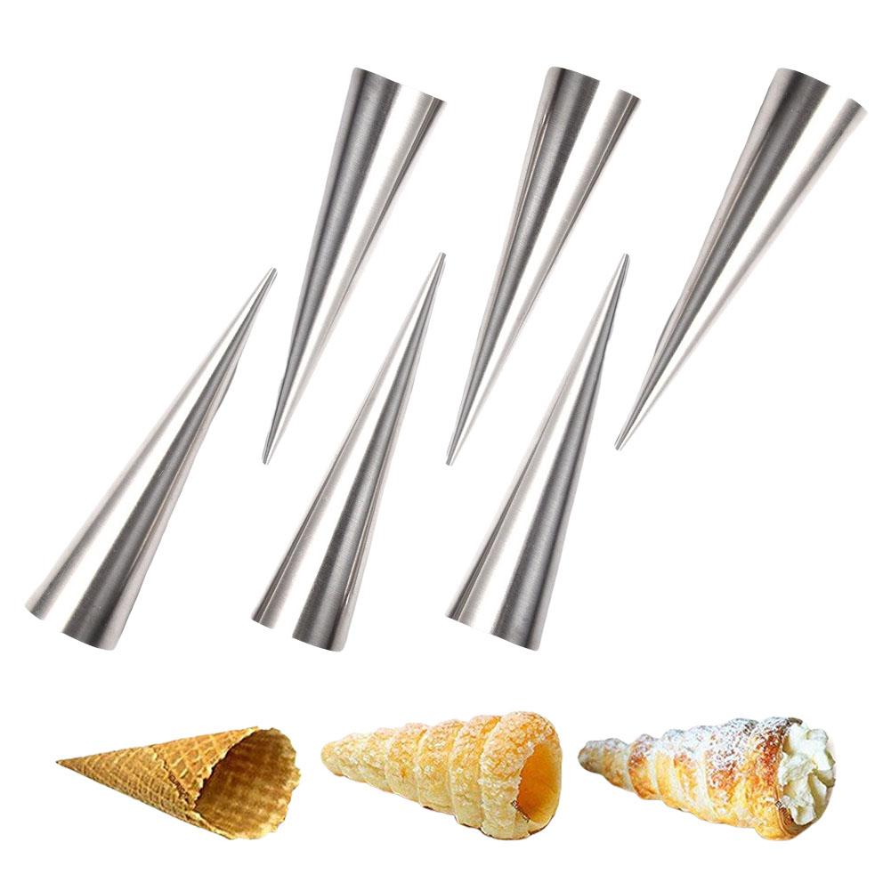 Cheap 6pcs Croissants Molds, Conical Tube Cone Roll Moulds Stainless ...