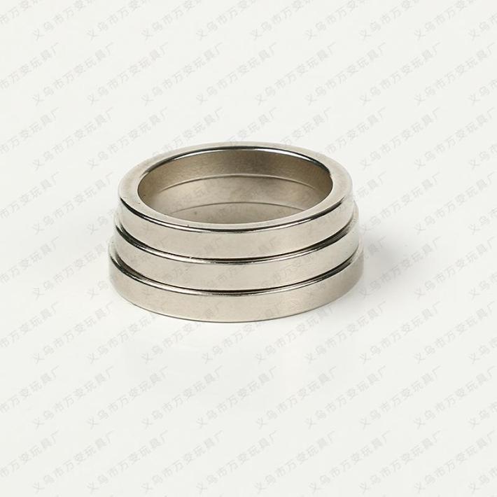 Silver Cambered PK Ring For Magic Tricks Props Magic Magnetic PK Ring ...