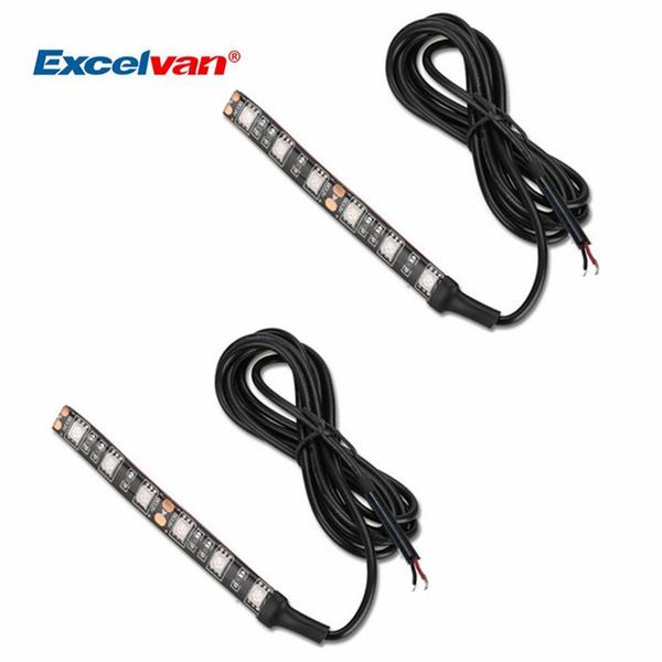 Buy Excelvan Motorcycle Bike Car Light SMD 5050 6 LED Amber Color Turn ...