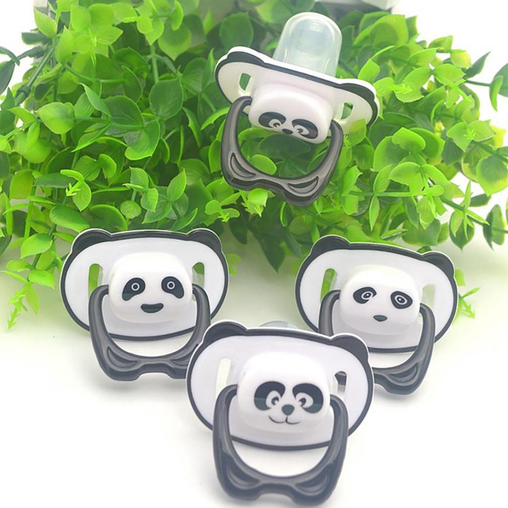 Buy H&B Store Cartoon Panda Baby Silicone Orthodontic Pacifier Flat ...