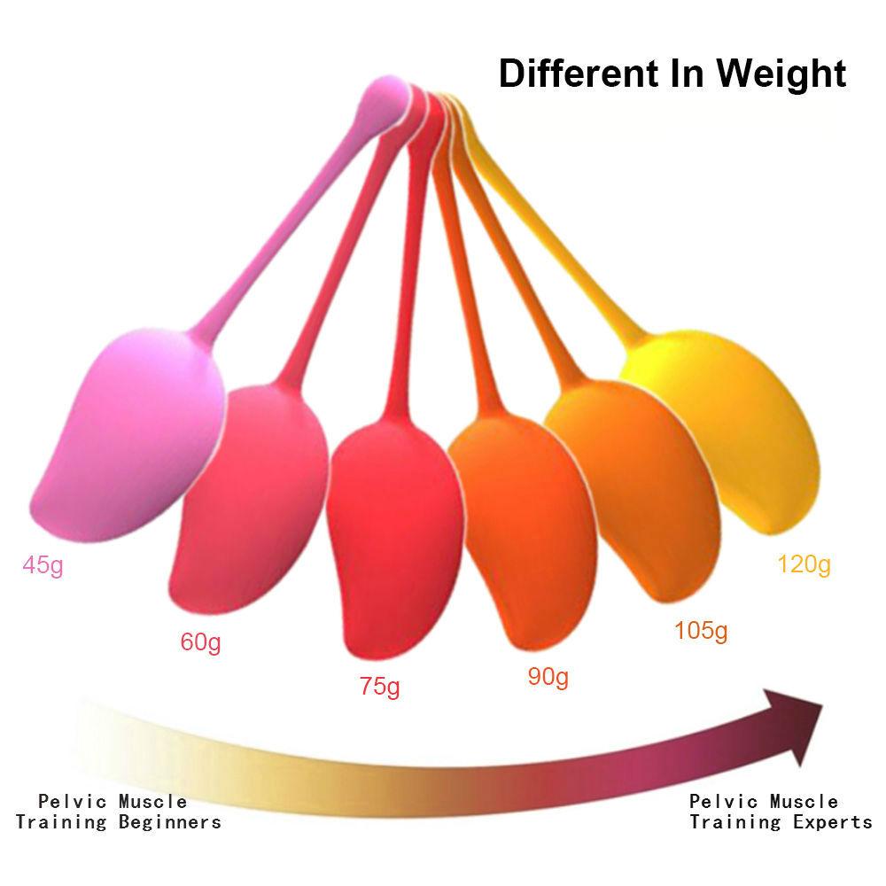 6 PCS Silicone Kegel Ben Wa Balls Excercise Pelvic Beads Vagina ...