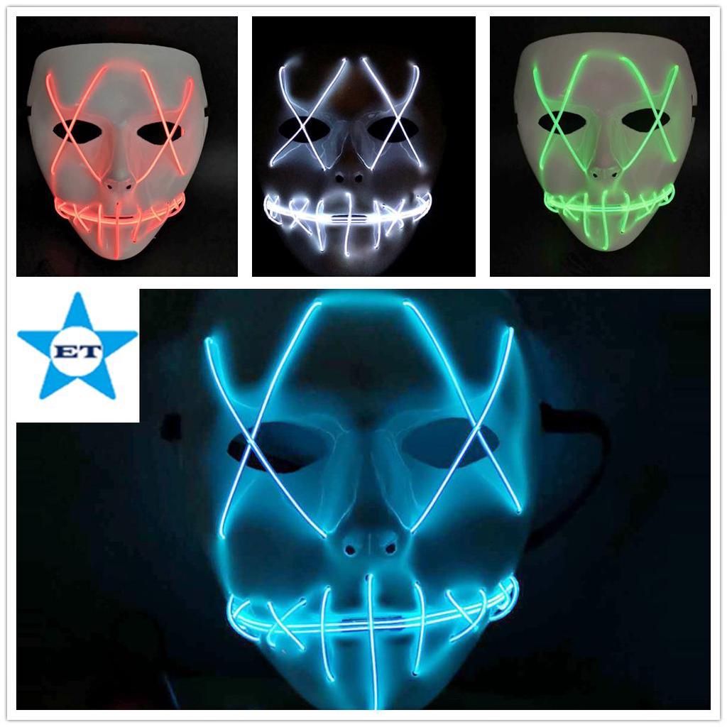 Buy The Purge Movie EL Wire DJ Party Festival Halloween Costume LED ...