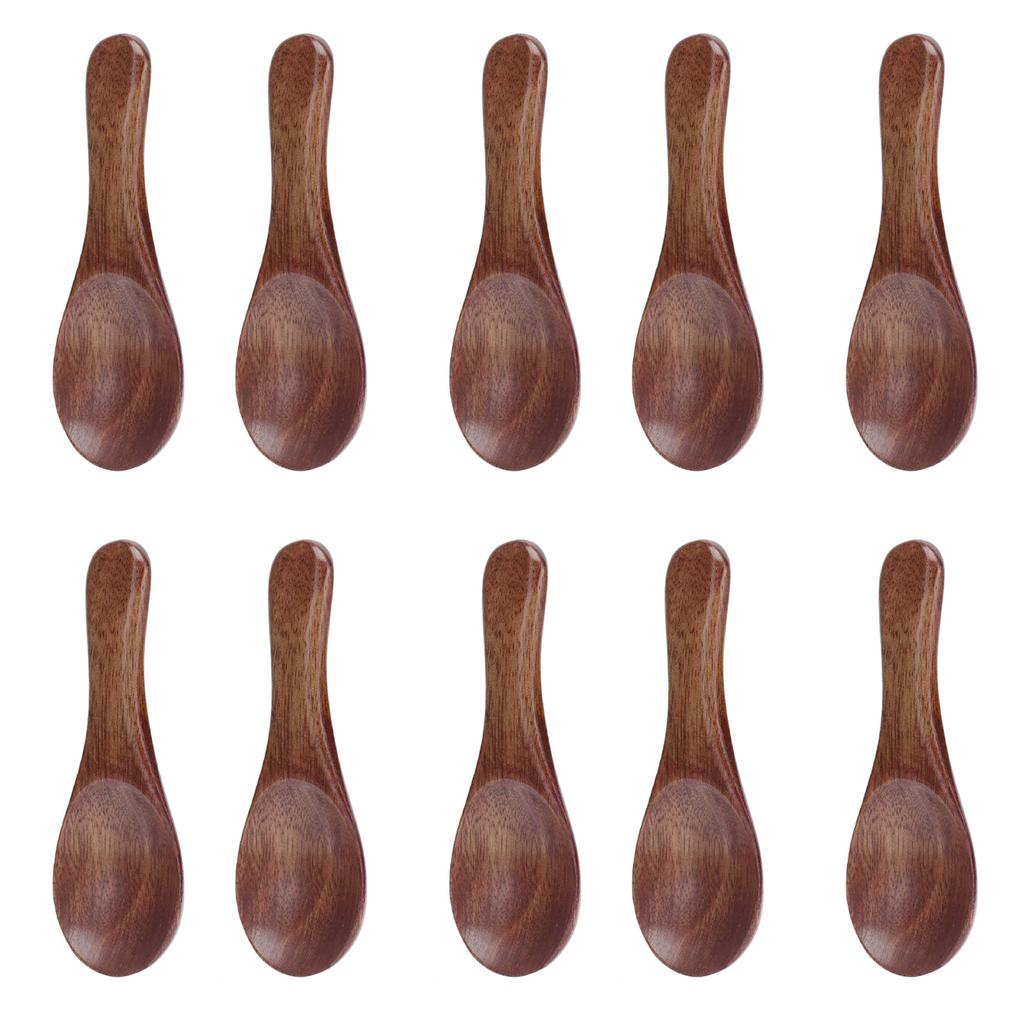 Buy 10pcs Small Wooden Spoons Cooking Condiments Spoons for Kitchen ...