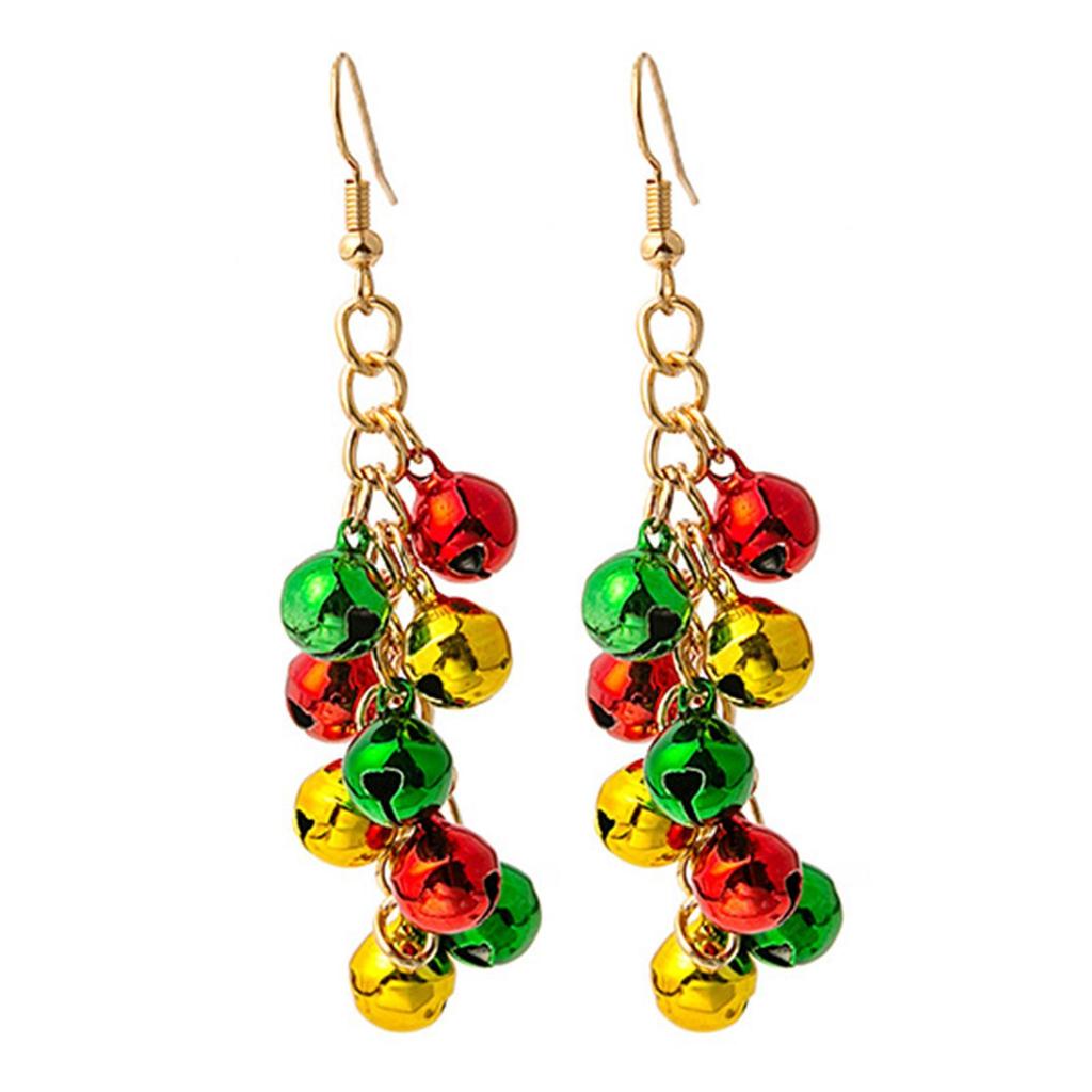 Cheap Jingle Bell Earrings | Christmas Colorful Bell Alloy Dangle ...