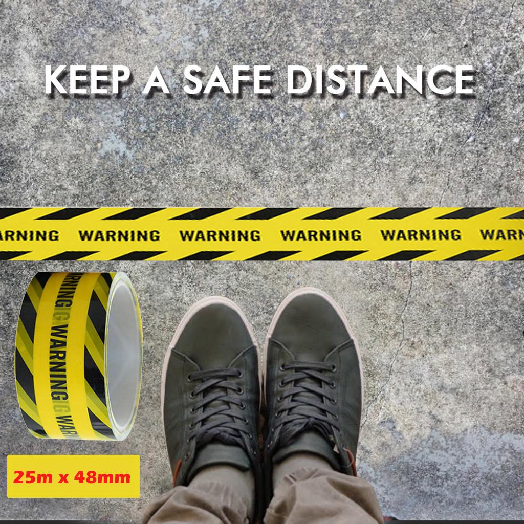 Buy Safety Isolation Tape Isolation Floor Sticker with Font 25 M X 48mm ...