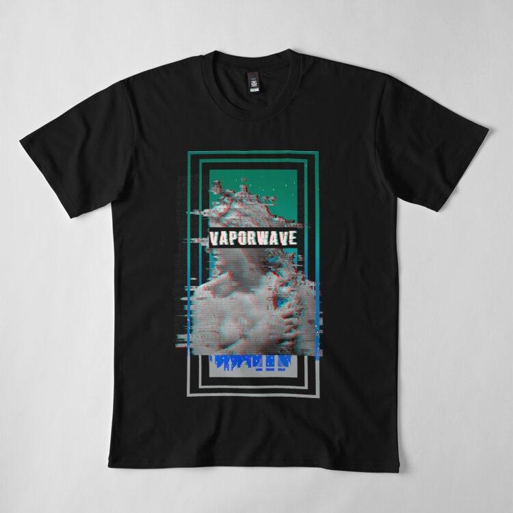 Buy Men Premium Cotton Harajuku T-Shirt Vaporwave Print Tees Funny ...
