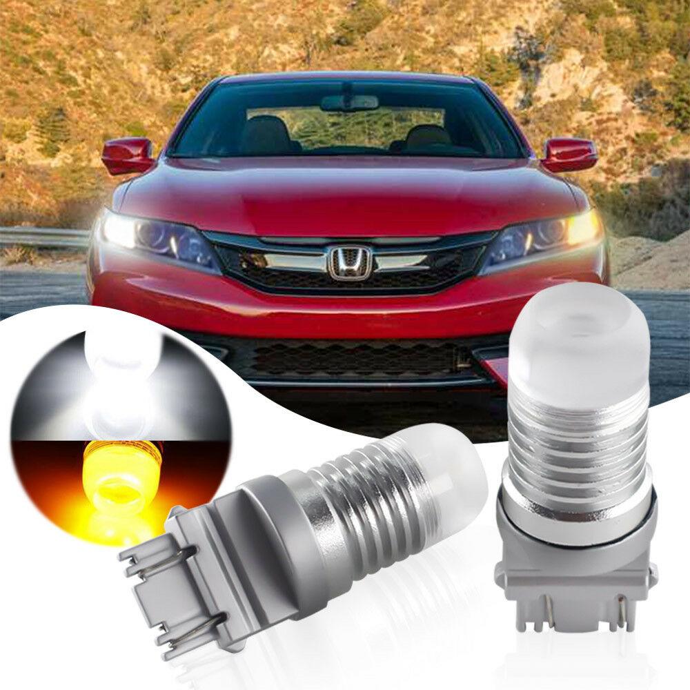 Buy iJDM Dual-Color White/Amber Switchback LED Front Signal Lights For ...