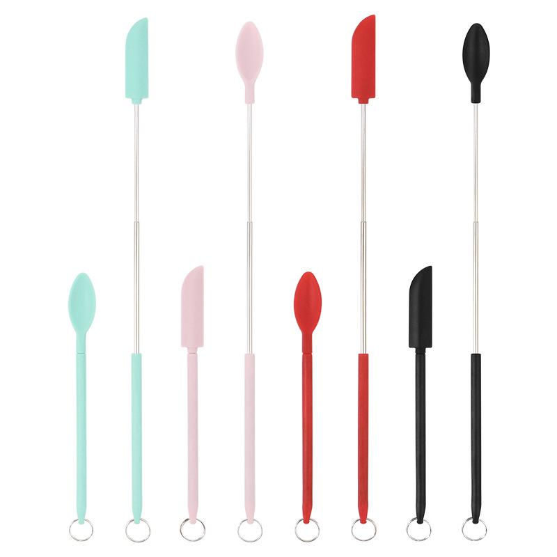 Satın alın 2Pcs/Set Spatula Tool Set Silicone Mini Spatula Dual-Ended ...