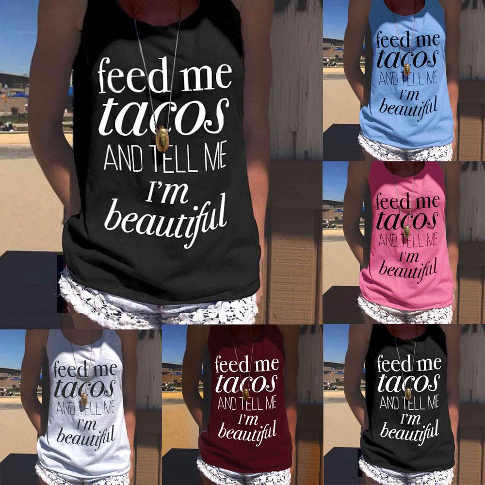 Womens Letter Print Sexy Sleeveless Tank Tops -buy at a low prices on ...