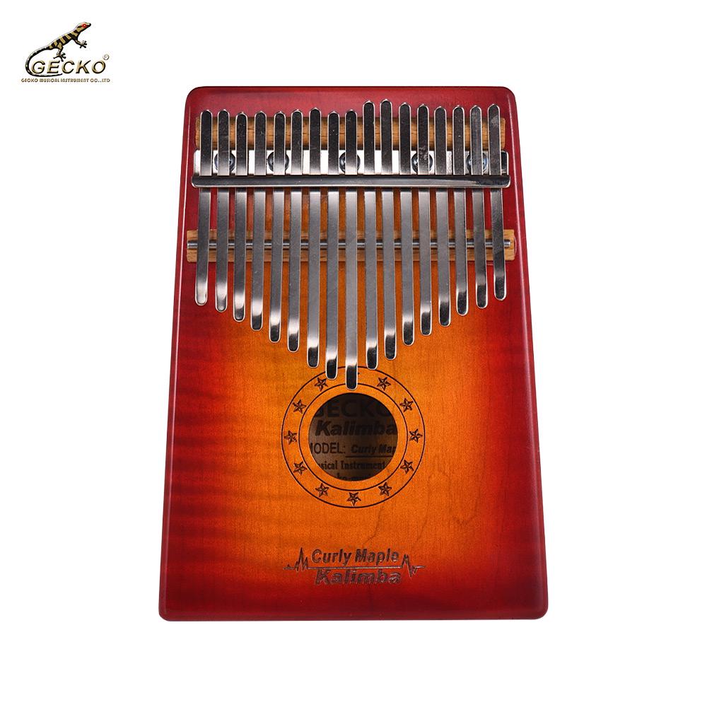 Buy GECKO MC-S 17-key Kalimba Thumb Piano Mbira Curly Maple Solid Wood ...