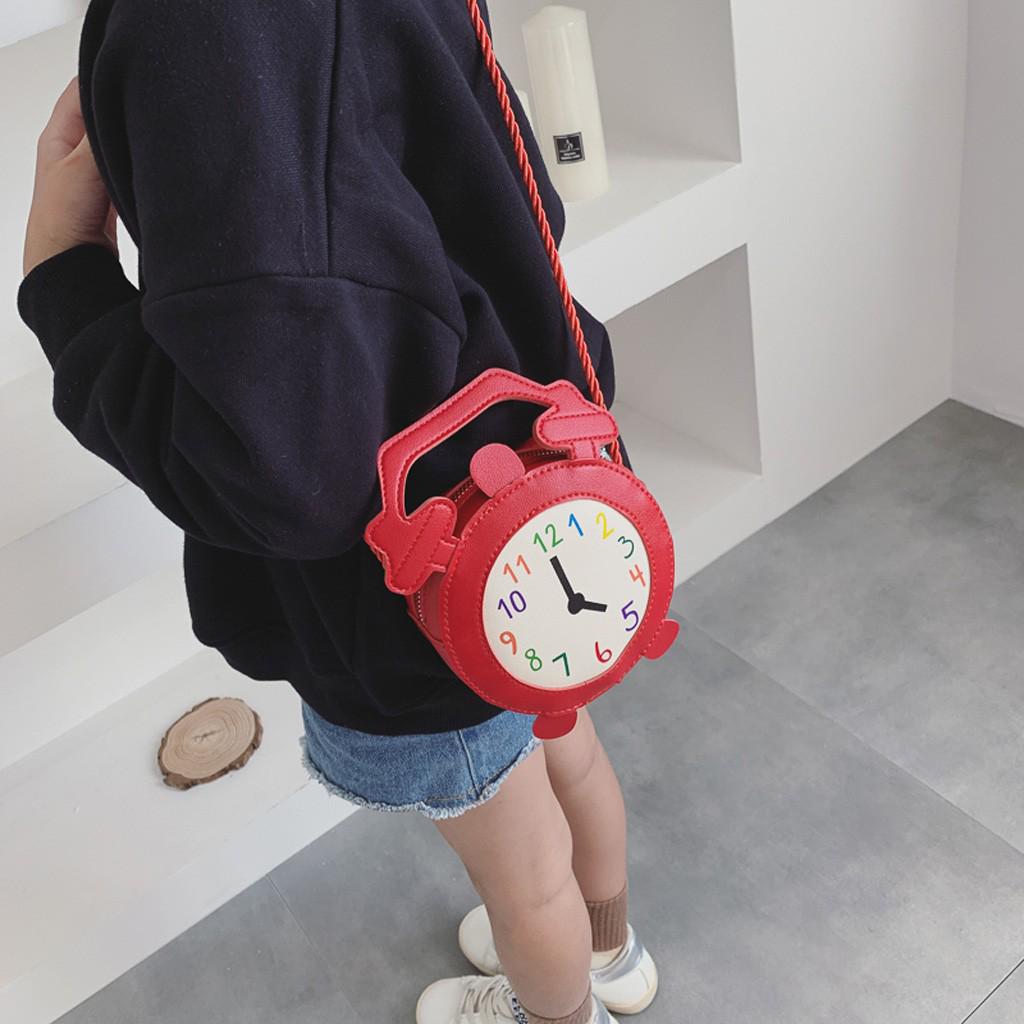 Buy Fashion Cute Small Alarm Clock Leather Shoulder Bag Messenger Bag ...