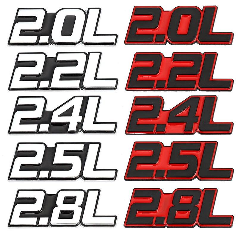 Number 2.0L 2.2L 2.4L 2.5L 2.8L Car Body Emblem Metal Rear Stickers ...