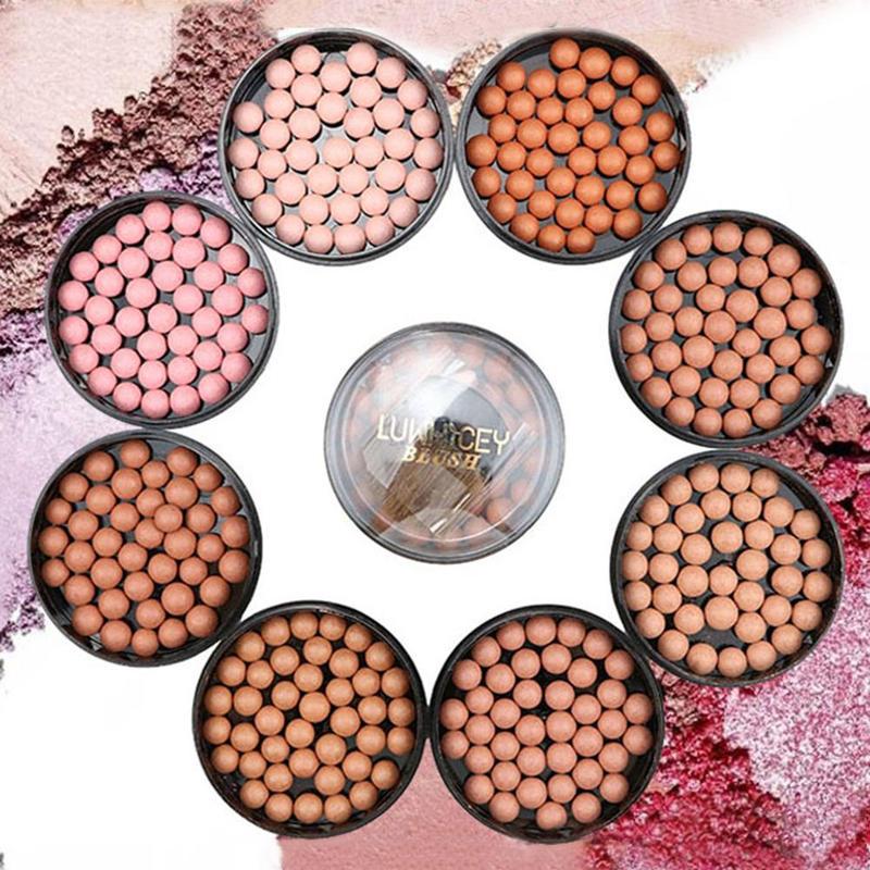 Face Blush Ball Waterproof Blush Highlightr Long Lasting Pigments Matte ...