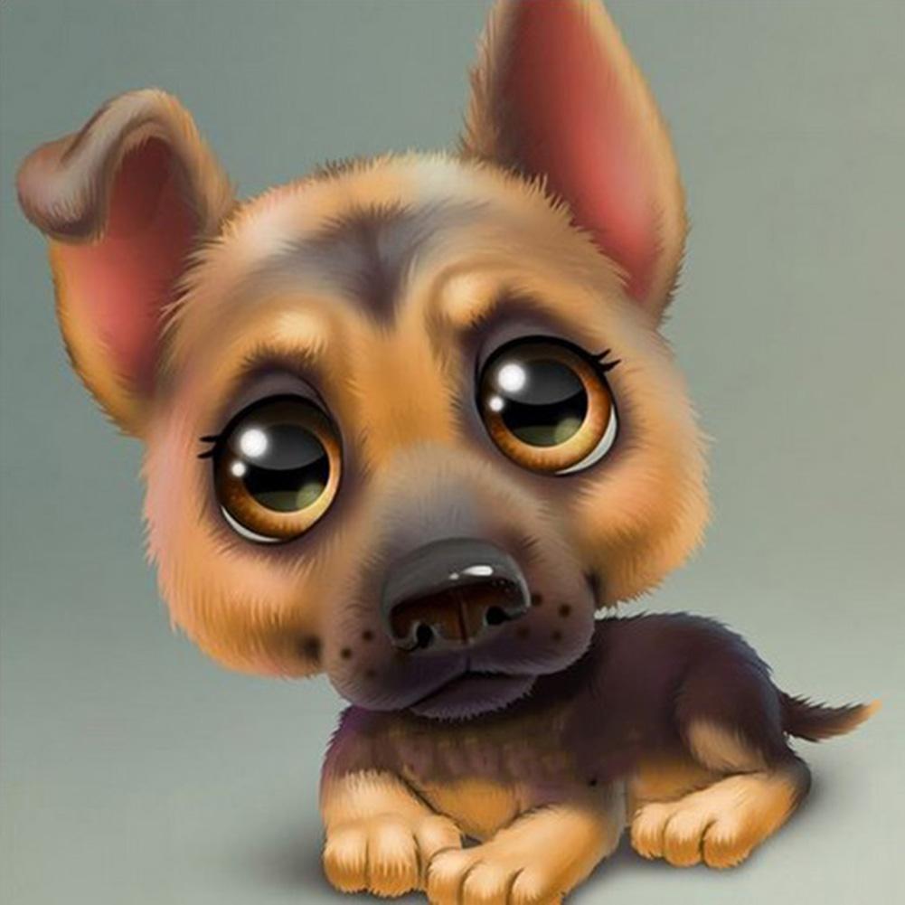 Buy 5D DIY Full Drill Diamond Painting Cartoon Dog Cross Stitch ...