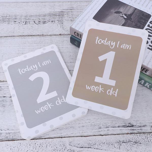 Buy 1 Set of Month Card Durable Cards Lovely Cards Cartoon Month Cards ...