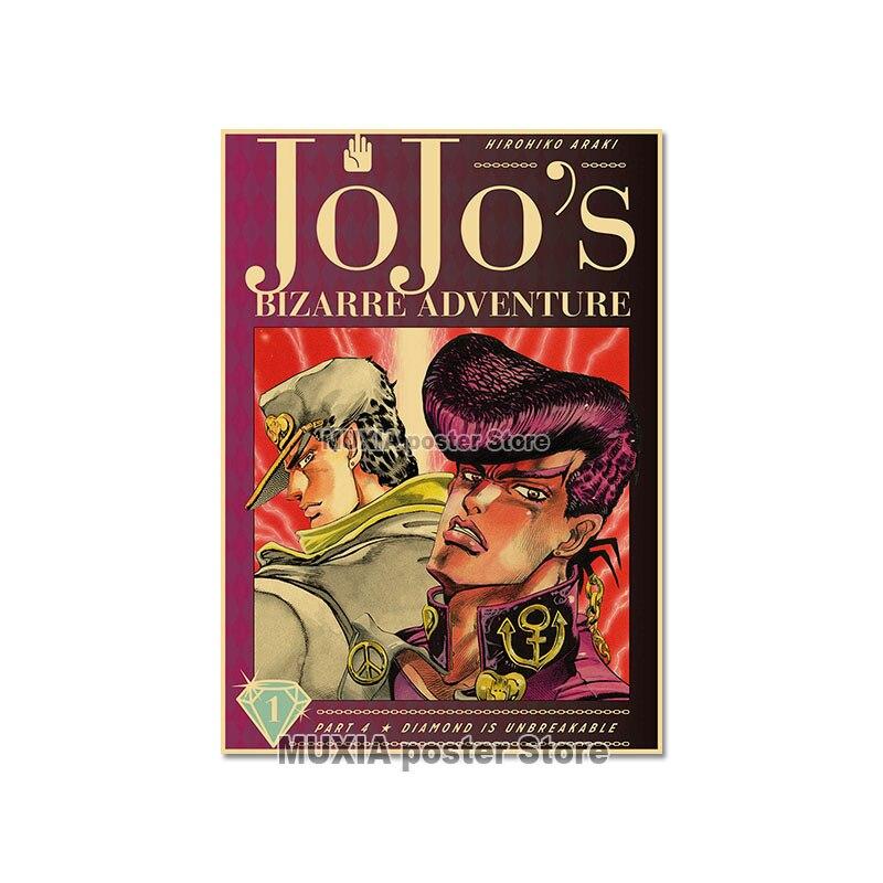 Cheap Retro Kraft Paper JoJo's Bizarre Adventure Poster Anime Decor ...