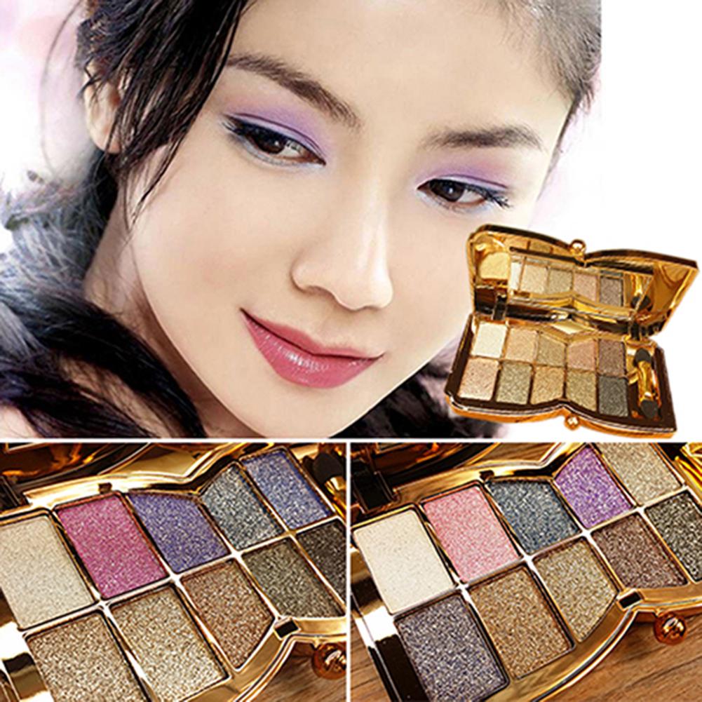Buy Colour Geometry 10 Colors Shimmers Glitter Eyeshadow Makeup Palette ...