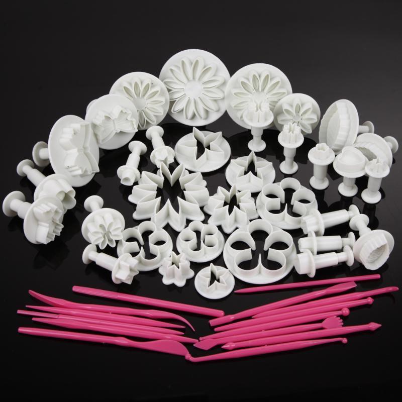 Buy 47 Pcs Sugarcraft Cake Decorating Fondant Icing Plunger Tools Mold ...