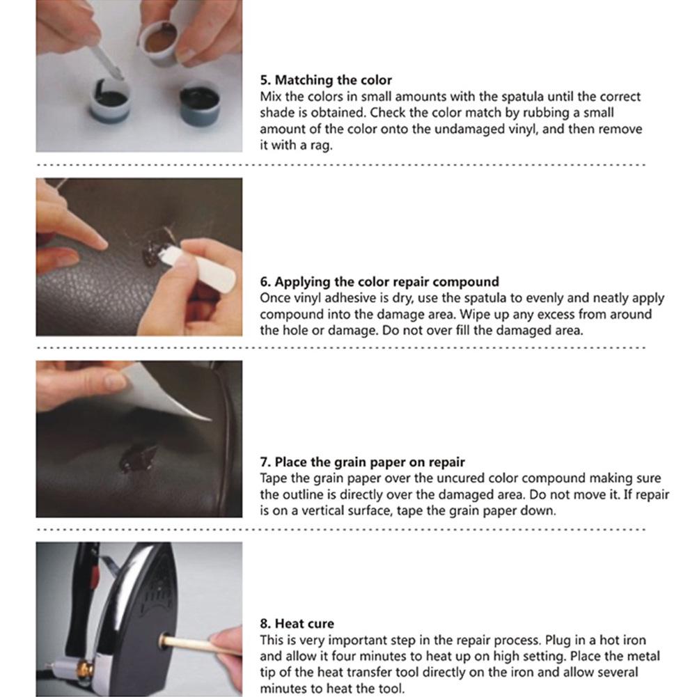 Buy Visbella Leather Vinyl Repair Kit Auto Car Seat Sofa Coats Holes ...