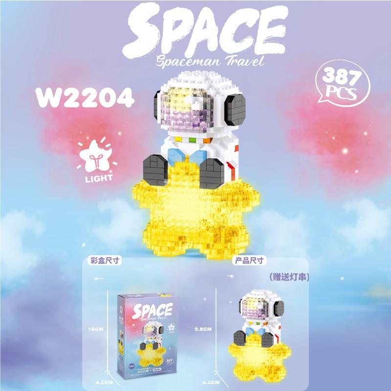 Buy Luminous Astronaut Cartoon Male Compatible Lego Building Block ...
