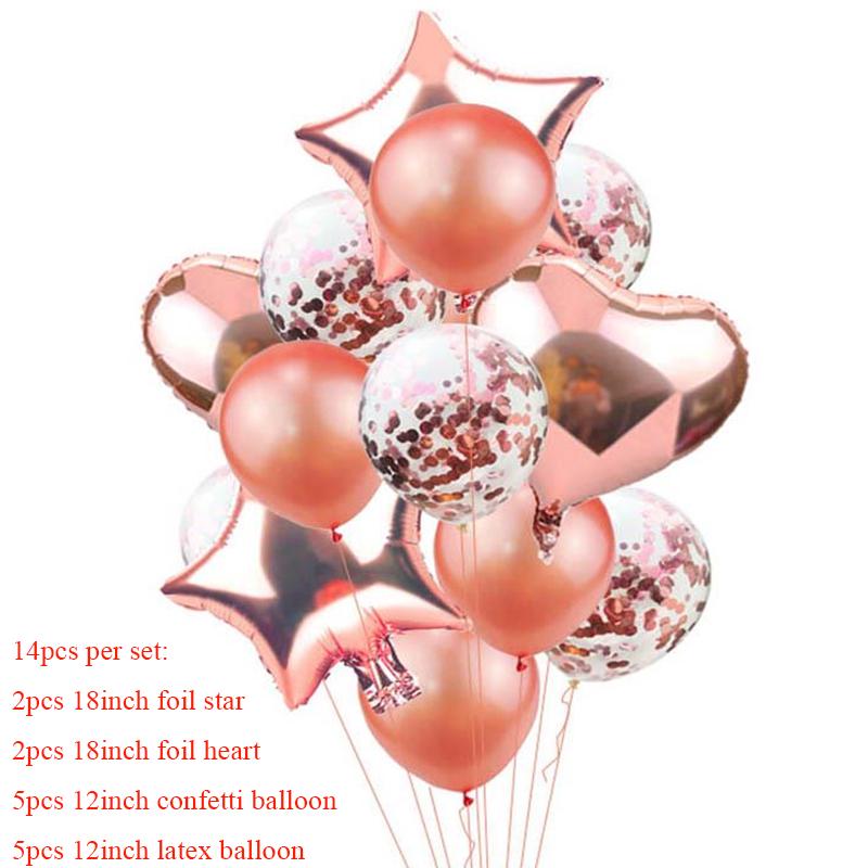 Buy Birthday Party Balloon Set Metallic Birthday Christening Ballon ...