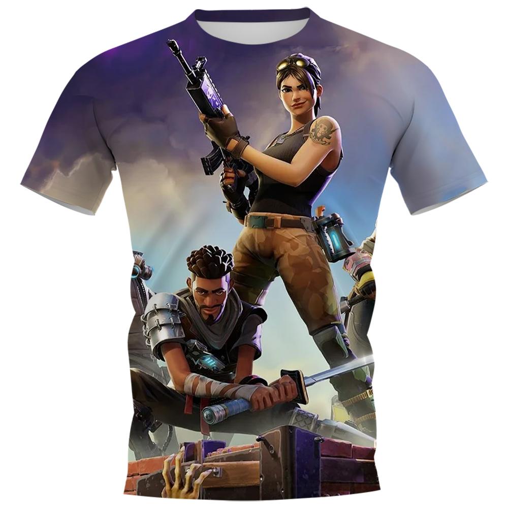 CLOOCL Hot Games Fortnite T-Shirts 3D Print Harajuku Style Round Neck ...