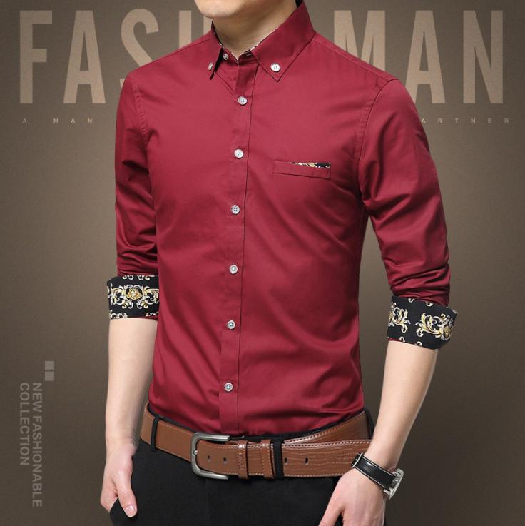 Buy Men's Pattern Long Sleeve Shirt at affordable prices — free ...