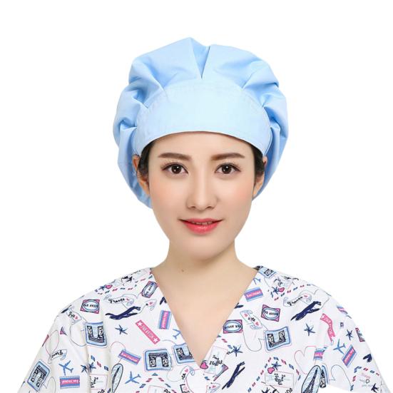 💰Köp billigt online Solid Color Anti Smoke Dust Proof Chef Scrub Bouffant Adjustable Elastic Hat ...