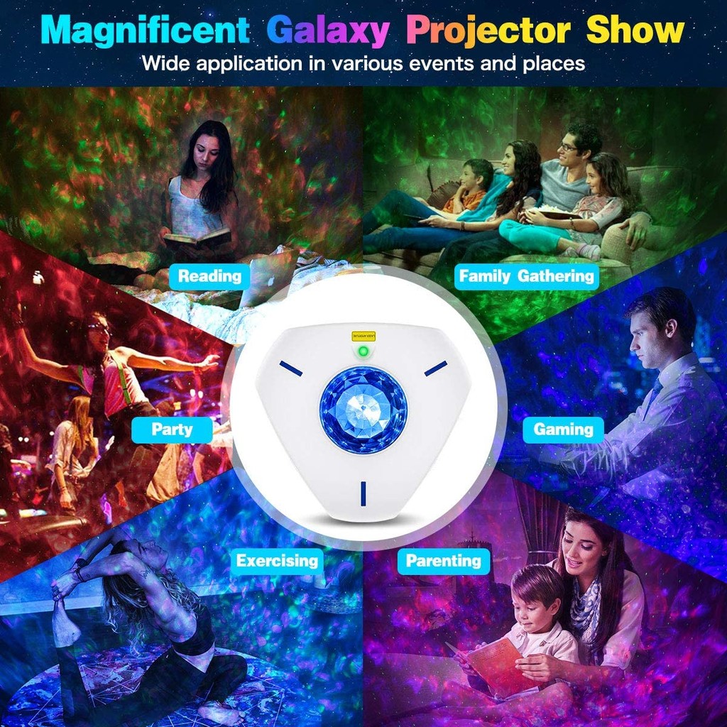Buy UFO LED Galaxy Projector Sky Moon Light WiFi Smart Star Projector ...