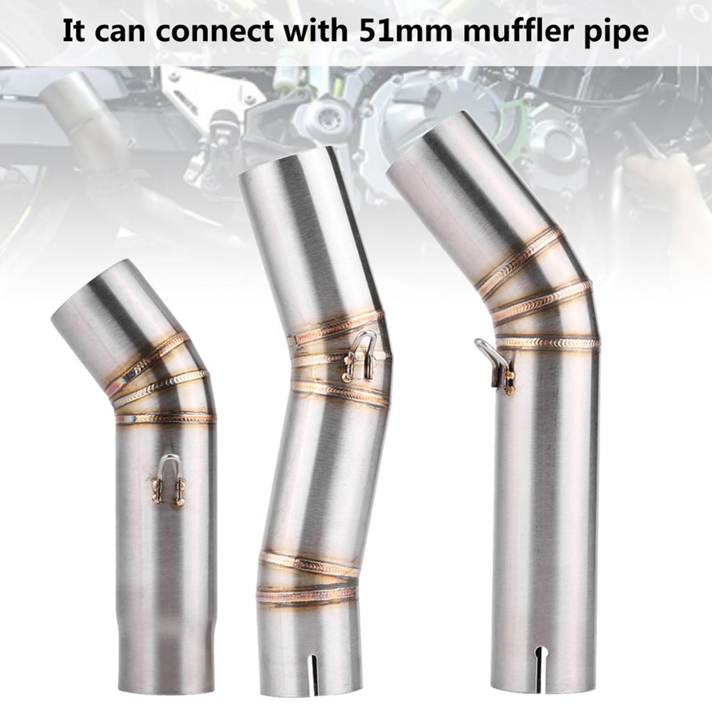 Buy Motorcycle Full Exhaust System Vent Middle Pipe Link Connect for ...