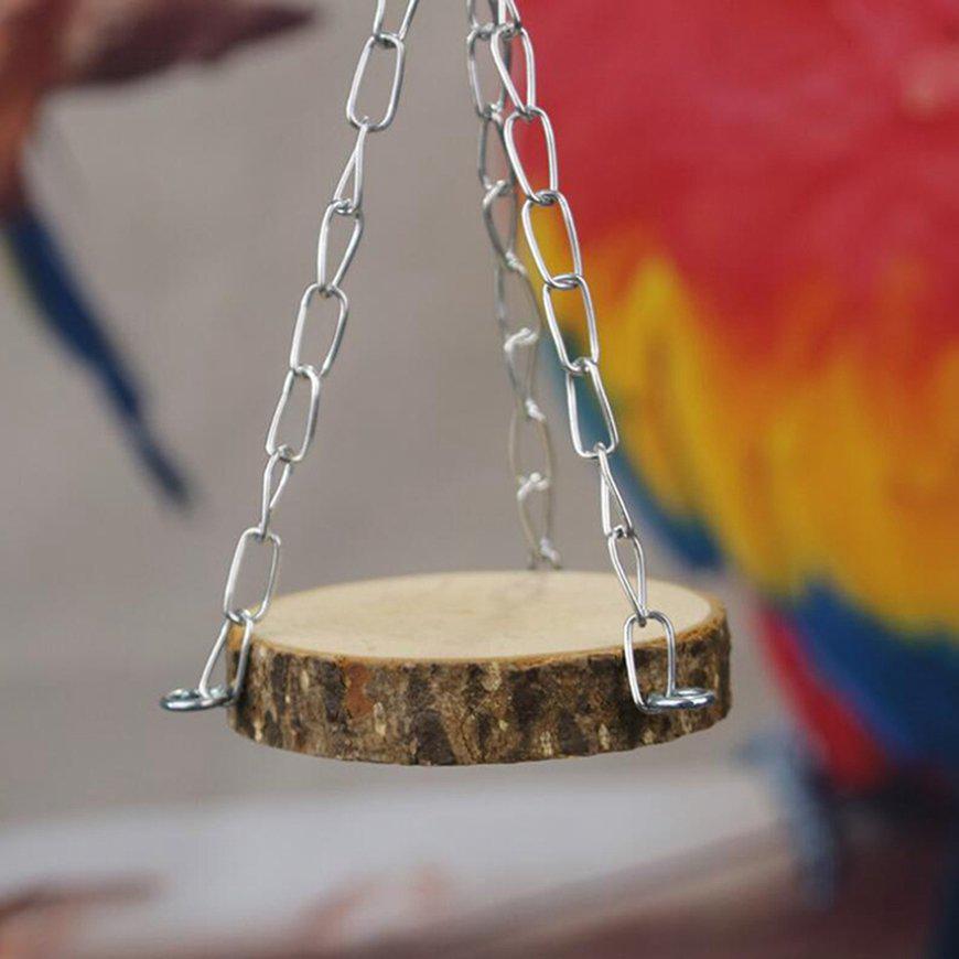 Buy Wooden Hamster Swing Toy Parrot Trampoline Bird Rat Pet Hanging ...