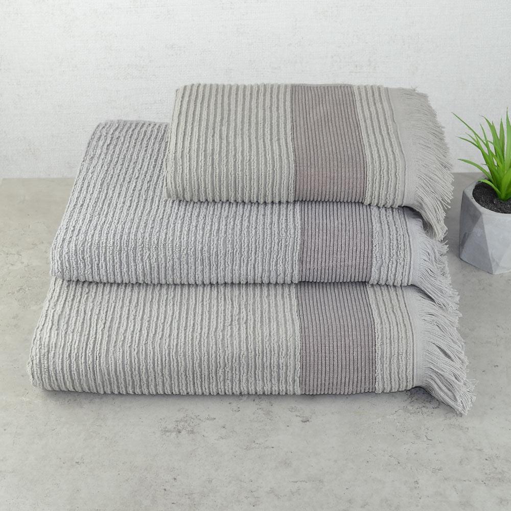 Cheap Terry towel set with fringes 3pcs GM Textile 40x70cm, 50x90cm, 70x140cm Luxury quality ...