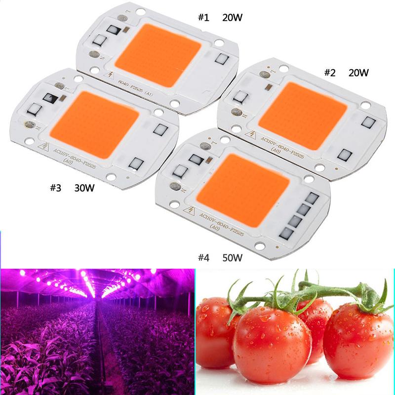 110V/220V 20W/30W/50W Full Spectrum LED COB Chip Grow Light Plant Growing Lamp Bulb-buy at a low ...