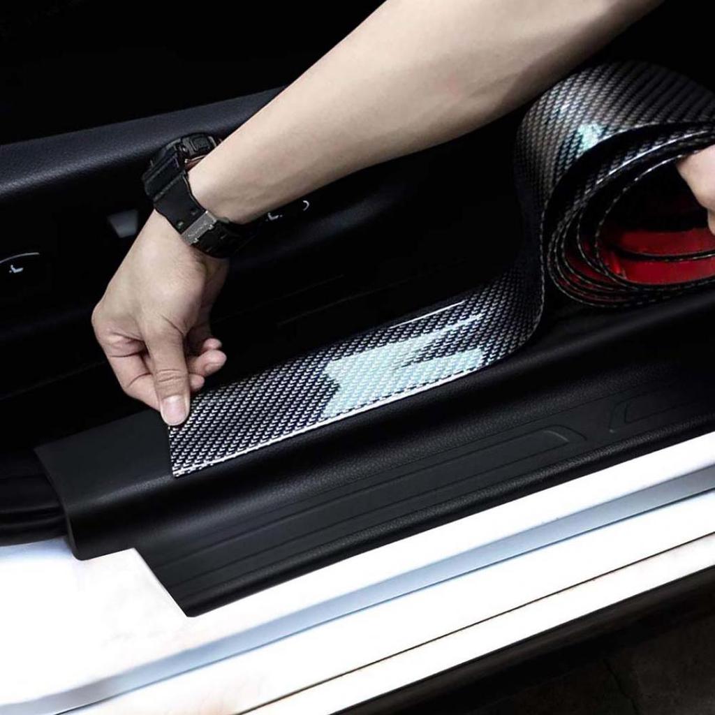 Buy Car SUV Carbon Fiber Flexible Bumper Spoiler Door Sill Guard Strip ...